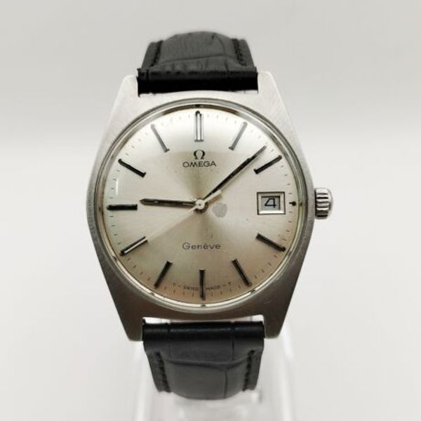 Vintage OMEGA Geneve Manual Wind 135041 SS Date men's watch ...