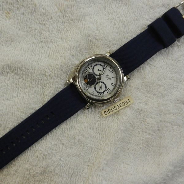 Citizen Men's Caliber 8651 Moon Phase Two Tone WR 100 Eco-Drive Watch ...