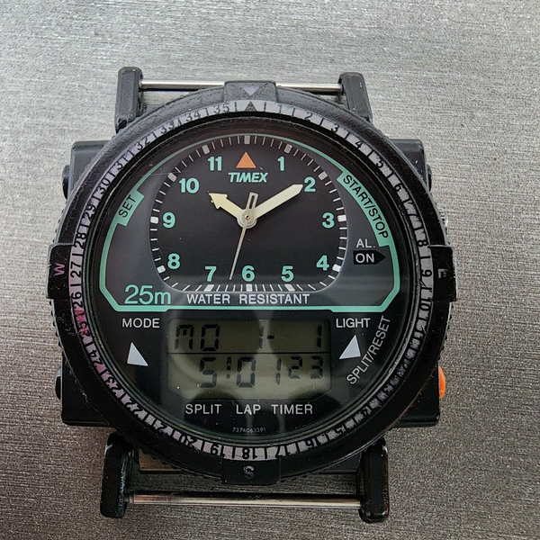 Timex Zulu Time Watch Men 39mmBlack Dial Black Tone Analog Digital New ...