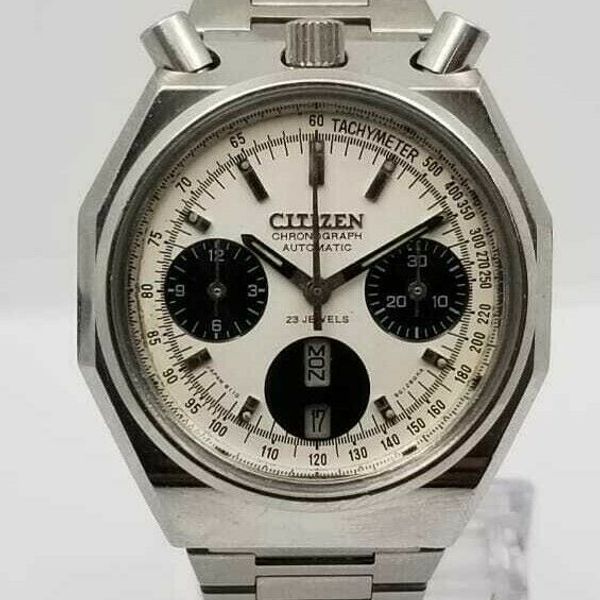 CITIZEN BULL HEAD OCTAGON ,PANDA DIAL , REF 67-9356, CHRONOGRAFO CAL ...