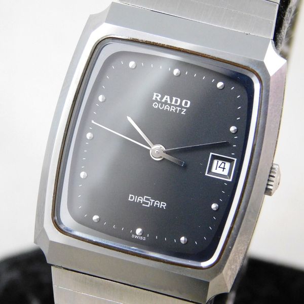 RADO DIASTAR 105.0132.3 DATE BOY'S SILVER VINTAGE WATCH SWISS MADE ...