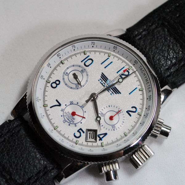 FS: Poljot Volmax Buran Russian Aviator Valjoux 31682 24hr Chronograph ...
