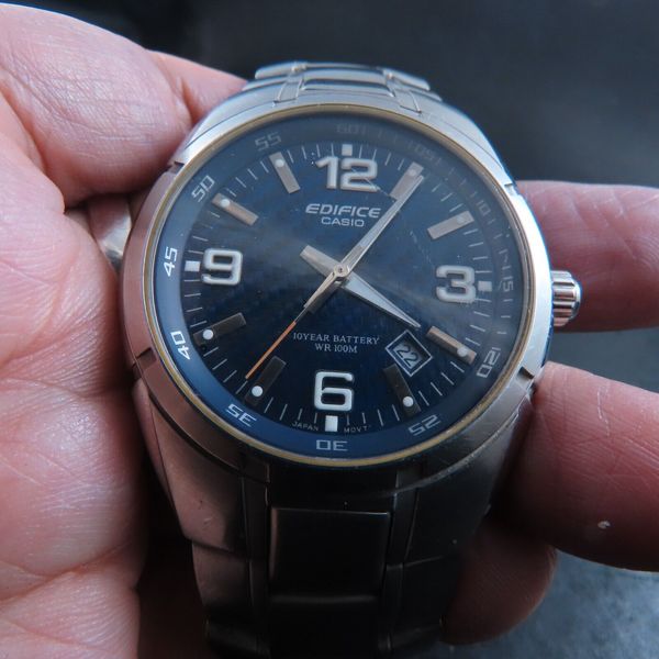 EF-125 Casio Edifice 10 Year Battery WR 100M Quartz Men Watch ...