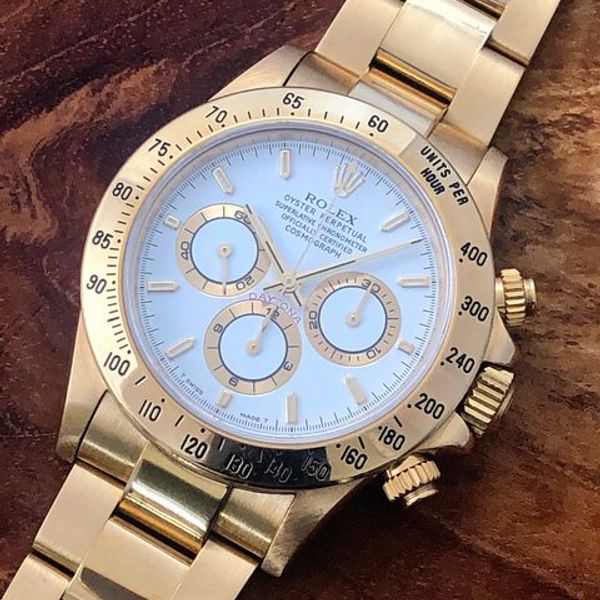 FS: 1998 U Serial Rolex Daytona ref 16528 White "Tritinova" Dial ...