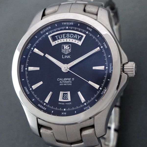 Stunning Tag Heuer WJF2010 Link Calibre 5 Stainless Steel Mans Watch ...