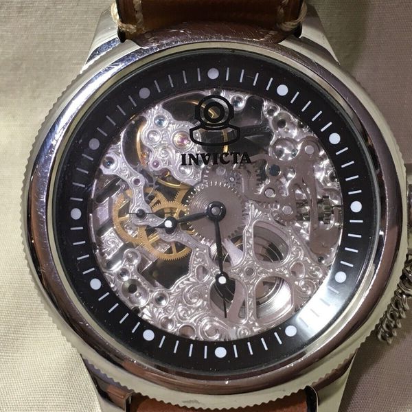 Invicta 1088 Russian Diver Mechanical Menâ s Watch With Leather Band 51 ...