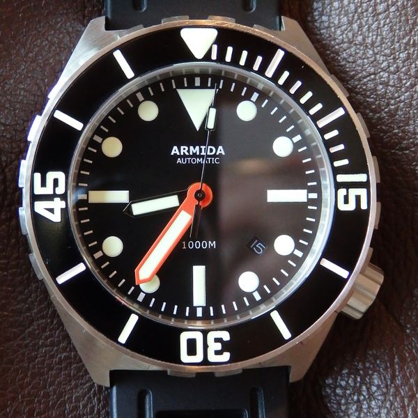 SOLD!!: Armida A1 First Gen Miyota 8215 Diver Watch | WatchCharts ...