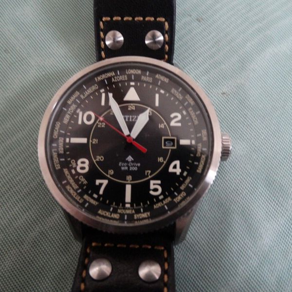 Citizen Promaster Nighthawk Eco-Drive World Time Black Dial E74 RO1100 | WatchCharts Marketplace