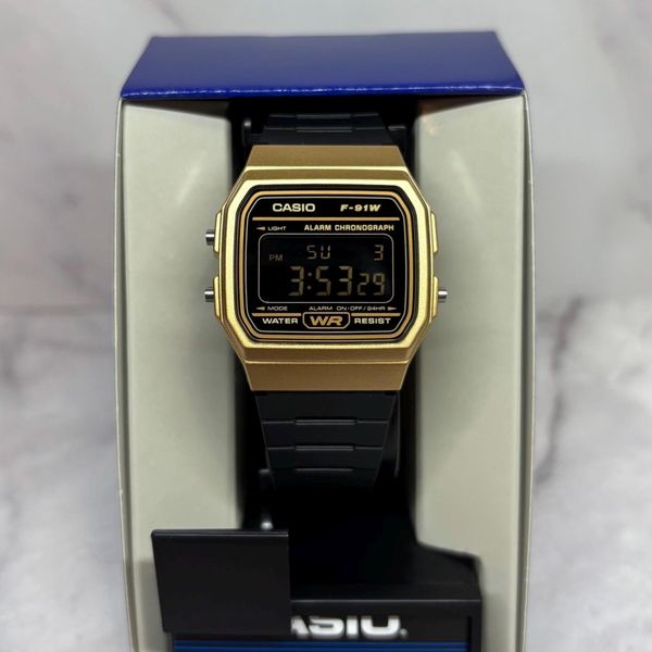 Custom Gold Casio F91W Inverted Screen Mod | WatchCharts Marketplace