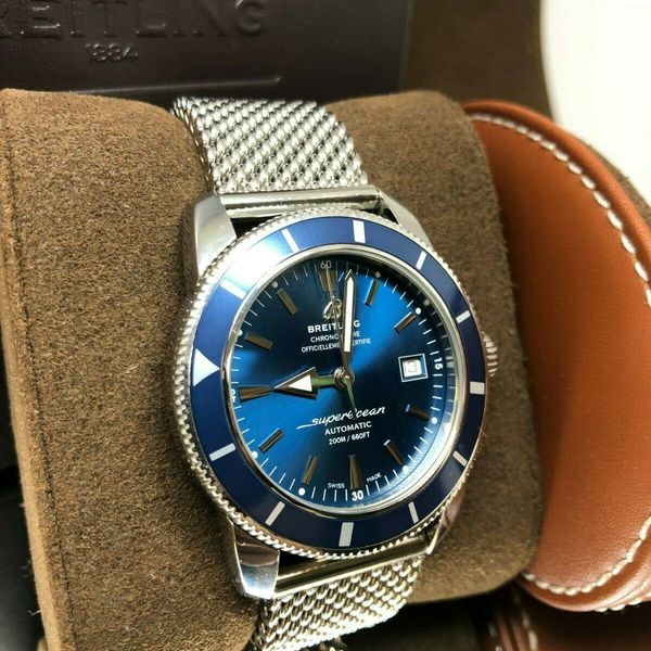 BREITLING SUPEROCEAN HERITAGE 42 MM WITH BLUE DIAL MODEL#A17321 ...