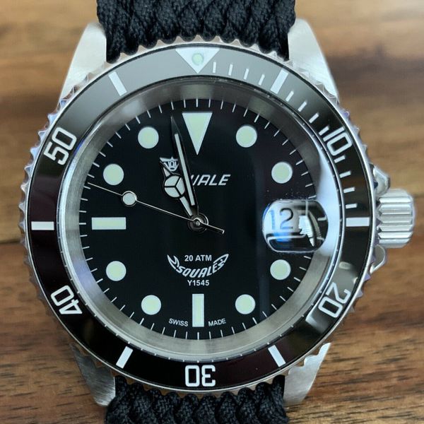 Squale 1545 20 ATMOS Classic Ceramic - Automatic Swiss Black Dial 200m ...