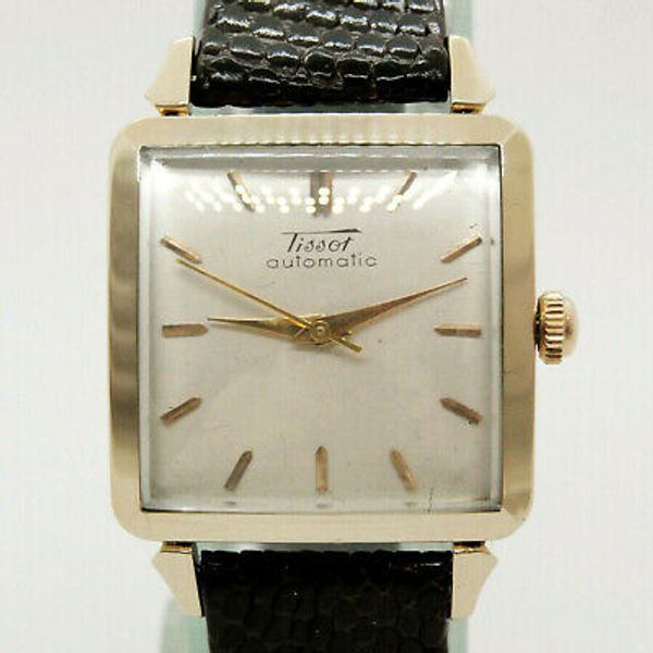50's Classic TISSOT SQUARE Bumper Automatic Big Size "Cioccolatone ...