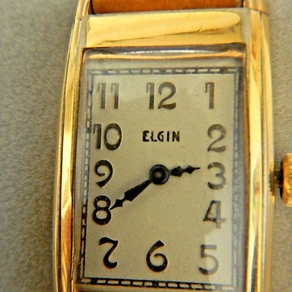 Elgin 1928 10k RGP Grade 484 15 Jewels 18/0s Manual Tank Wrist Watch ...
