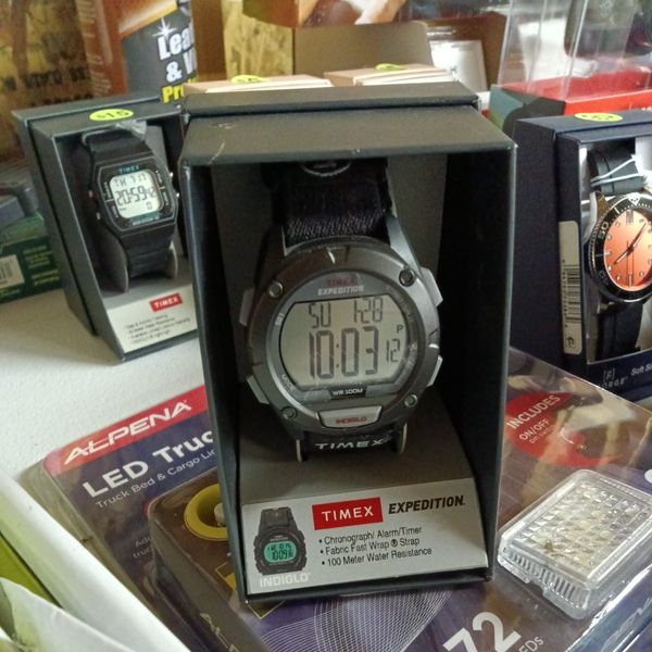 Timex Men's Expedition Digital Black Watch, Alarm, Timer, Chrono, WR ...