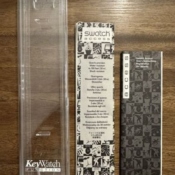 Vintage Swatch Watch Access Expo 1998 Lisboa Papers & Case Only ...