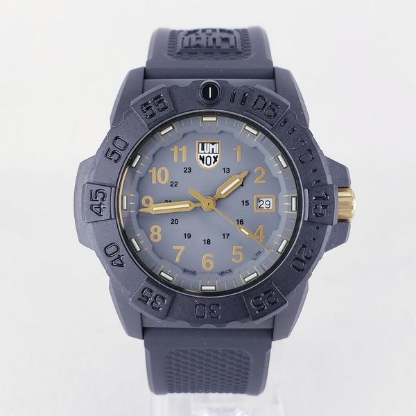 Luminox Gent's Watch Navy SEAL 200m Date 45mm Black/Gold 3508.GOLD ...