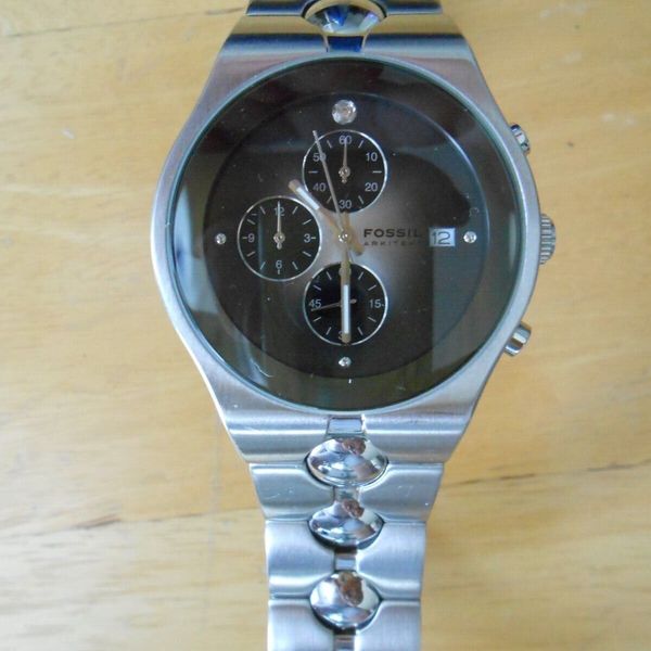 Fossil Arkitekt Chronometer Men's Watch stainless steel! Model FS-2919 ...