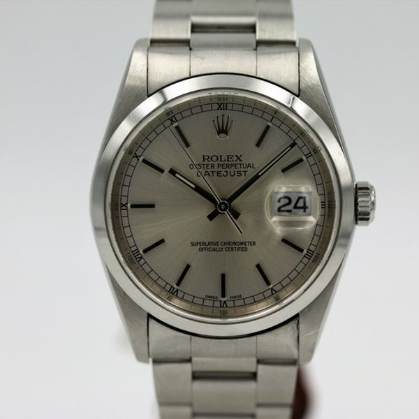 FS:Rolex Datejust Silver dial stainless steel Ref 16200 with Box and ...