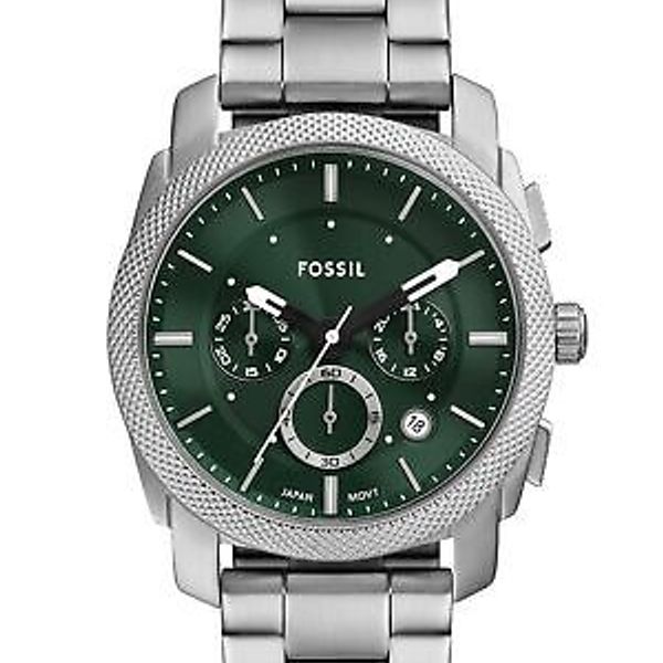 Fossil FS6079 Men's Watch Stainless Steel Machine Silver | WatchCharts ...
