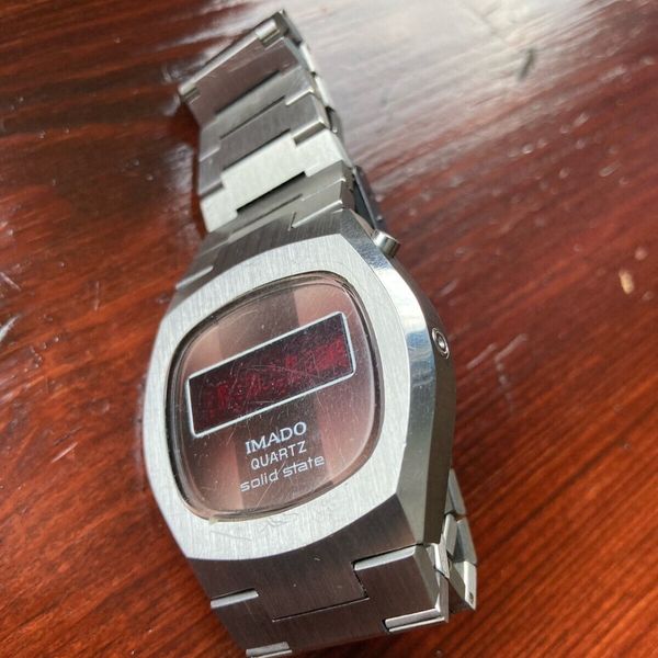 Vintage 1970s Imado (Bulova) LED Digital Gents Watch & Bracelet Spares ...