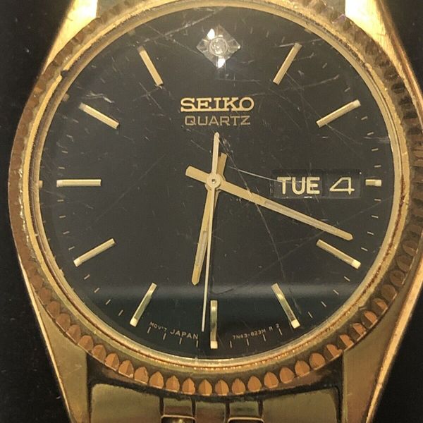 SEIKO Quartz 7N43 8111 - President Two Tone Day Date Vintage Mens Watch - Rare | WatchCharts ...