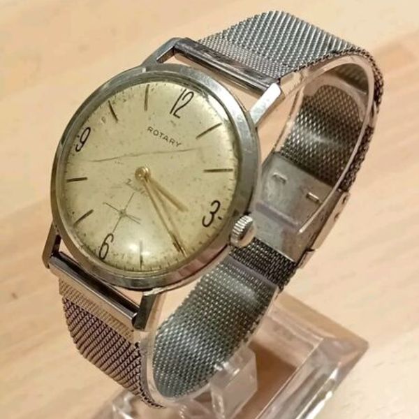 Vintage 1950s Rotary Incabloc 15J Mens Watch. Full Working Order With ...