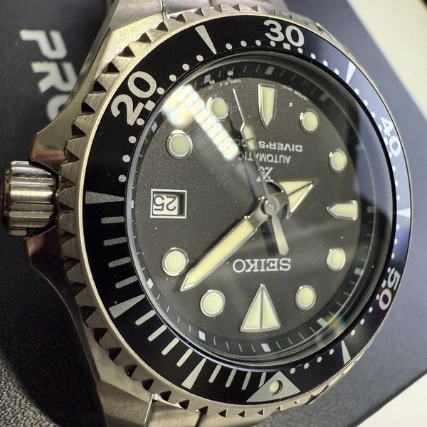Seiko JDM Shogun Titanium 200M Dive Watch Prospex Men's Black Watch - SBDC029 | WatchCharts ...