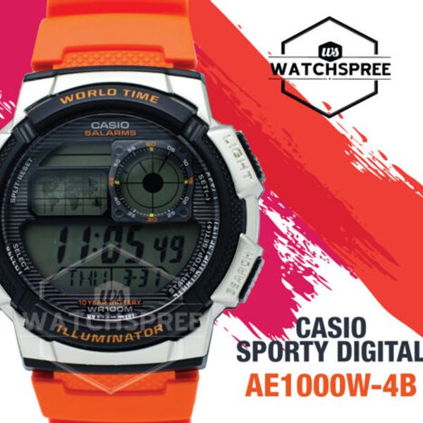 Casio Standard Digital Sporty Design Watch AE1000W-4B | WatchCharts ...