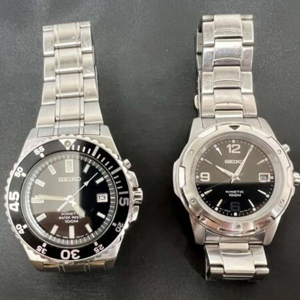 2 Seiko Kinetic Wristwatches - PARTS OR SPARES | WatchCharts Marketplace