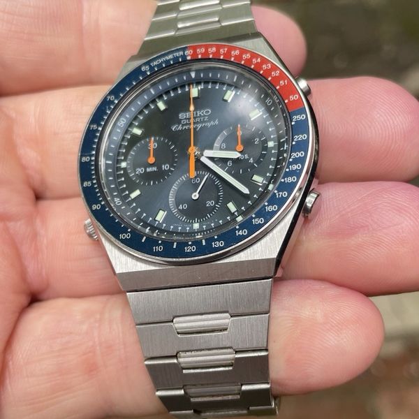 Seiko Speedtimer Blue Men's Watch - 7A28-703a | WatchCharts Marketplace