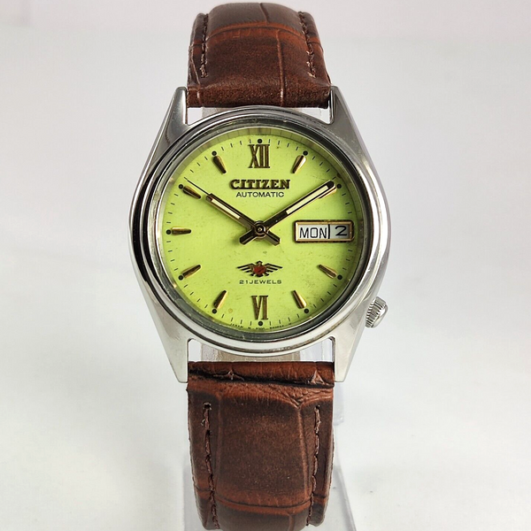 Citizen 21 Jewels Pista Color Dial Day Date Function Automatic Wrist ...