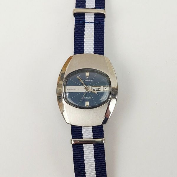 c1970â s Gents Zenith AF/P Spaceman 405 Cal Automatic Wristwatch ...