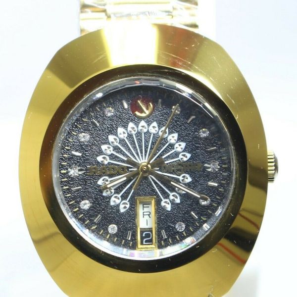 Black Dial Diamond Figure Rado Diastar Automatic Day&Date Men's Wrist ...