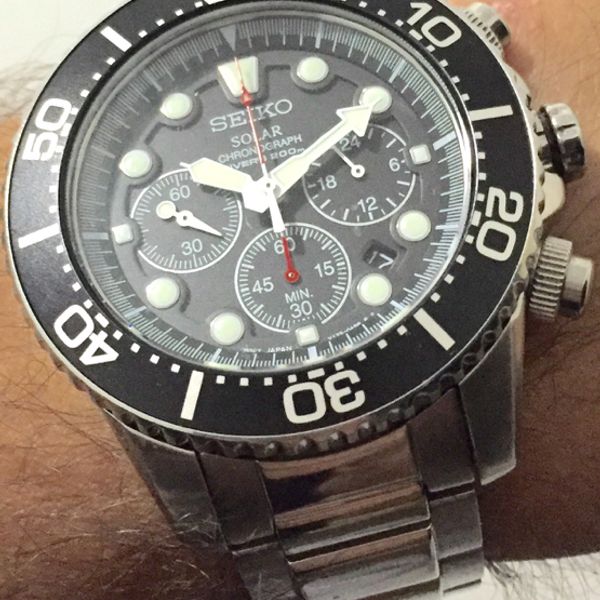 SOLD Seiko SSC015 Solar Chrono Diver Made in Japan | WatchCharts ...