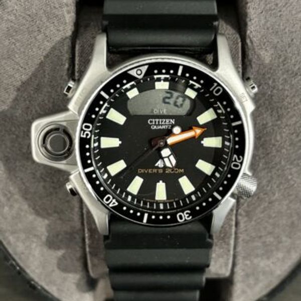 Citizen Promaster Aqualand Digital Black Dial Divers Watch JP2000-08E | WatchCharts Marketplace