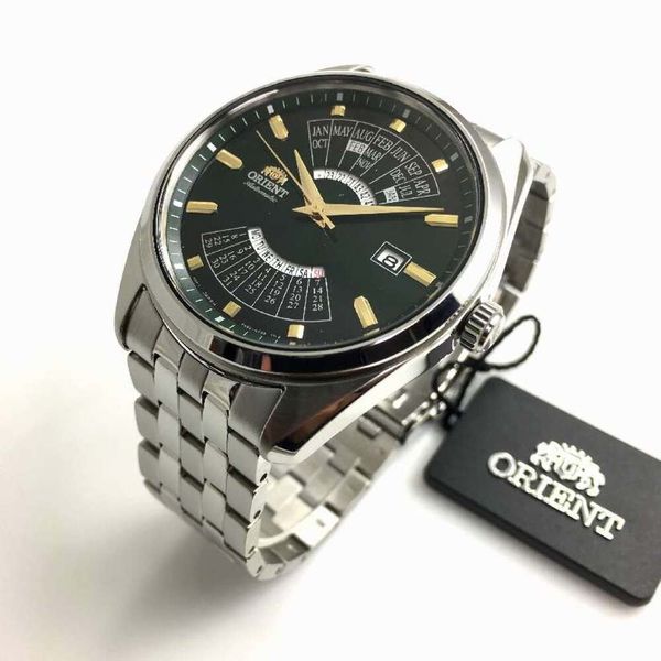 Orient RA-BA0002E10B Men's Multi-Year Calendar Automatic Green Dial ...