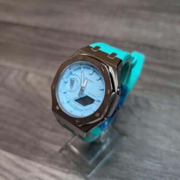 Custom Casio G-Shock GA-2100, CasiOak, -Light Blue- Brand new ...
