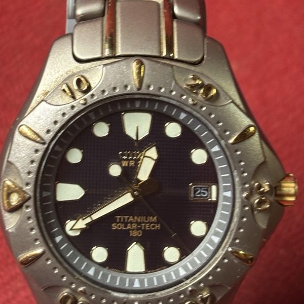 Citizen Solar-Tech 180 39mm Men's Titanium Solar Watch 7875-H04945 ...