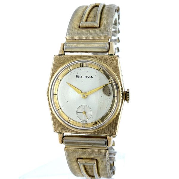 Vintage Bulova M6 Manual-Wind Watch 10K RGP 28mm Square Case Silver ...