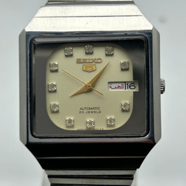 Vintage Seiko 5 6349-503A Automatic Day/Date TV Shape 23 Jewels Men's ...
