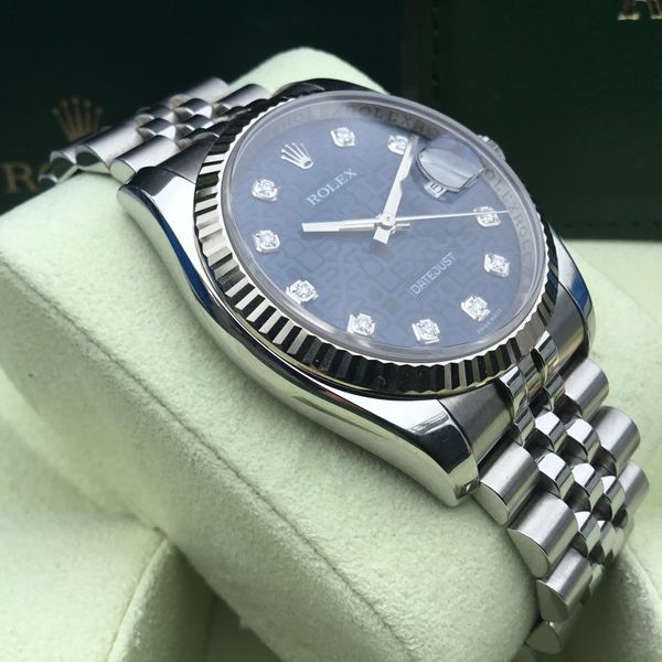 FS: Rolex Datejust 36mm 116234 Blue Jubilee Diamond Dial | WatchCharts ...