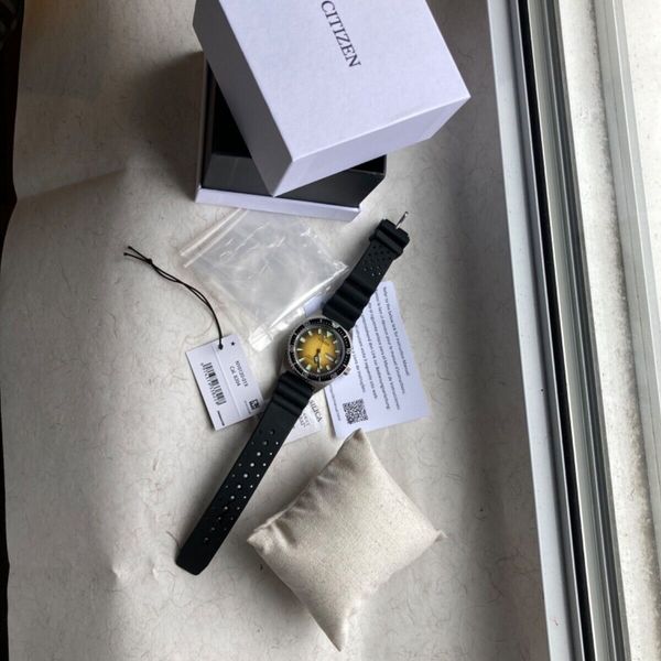 Citizen Promaster Diver Automatic Yellow Dial Men's Watch NY0120-01X ...