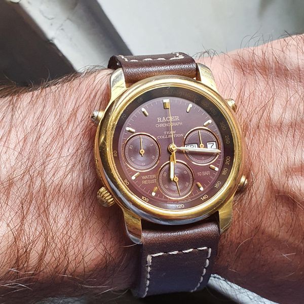 [WTS] Racer J39 Chrono burgundy dial (Seiko 7A38 inside) | WatchCharts