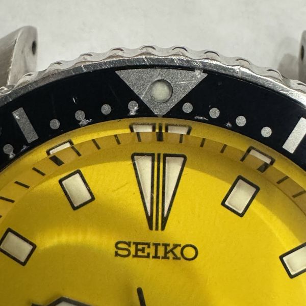 Seiko SKXA35 Automatic Diver Watch 200M 7S26 Movement, Yellow Dial ...