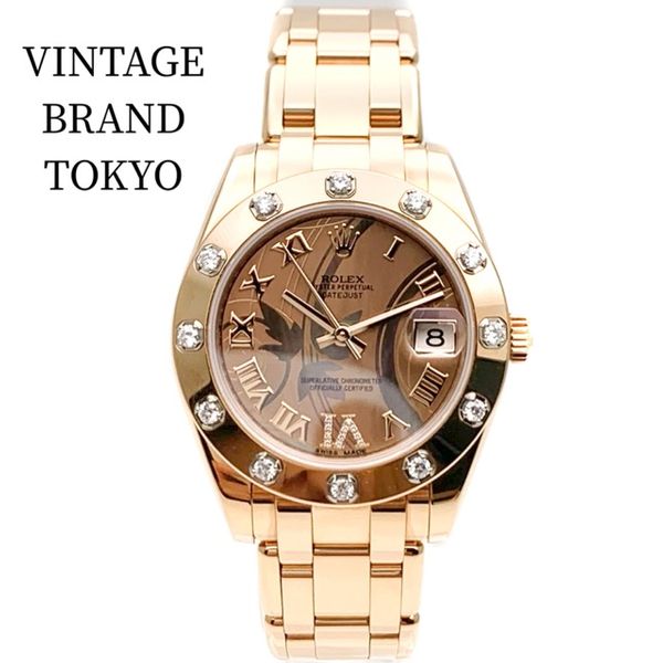 ROLEX Rolex Datejust 81315 Random number bezel diamond ladies 750PG ...