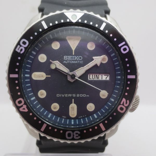 SEIKO 7S26-0020 SKX007 DAYDATE STAINLESS STEEL AUTOMATIC MENS DIVER ...