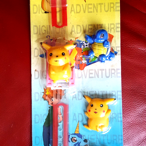 DIGIMON ADVENTURE INTERCHANGEABLE FACE HOOD SALAMECHE PIKACHU WATCH x 2 ...
