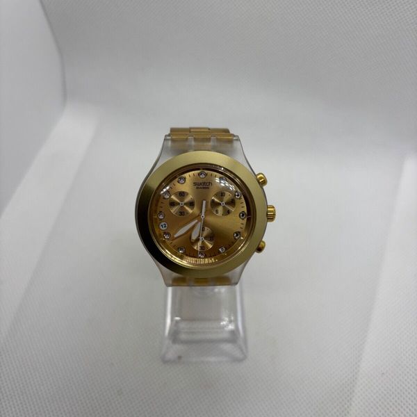 Swatch Irony Watch Diaphane Mens 43mm Case Chronograph Clear Case Quartz | WatchCharts Marketplace