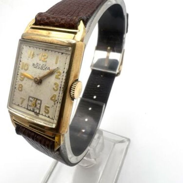 Vintage Bulova Tank Mechanical Wristwatch 10k Gold Filled | WatchCharts ...