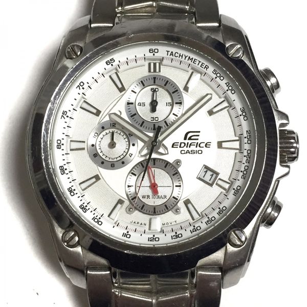 [New] [Used] CASIO EDIFICE Watch Chronograph White | WatchCharts